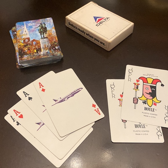 Games | Vintage Delta Airlines By Brown And Bigelow Playing Cards Made ...
